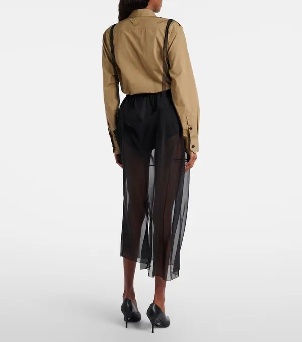 Prada Sheer Midi Skirt