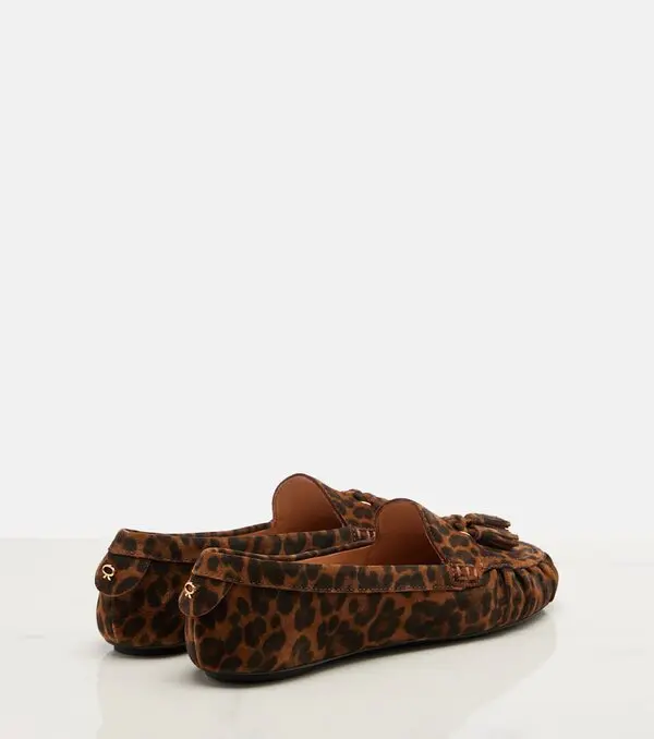 GIANVITO ROSSI Thea Leopard-print Suede Loafers