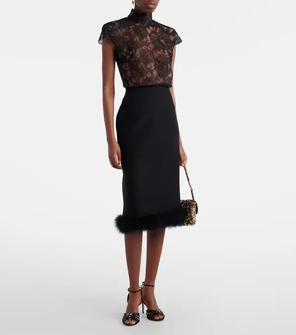 Valentino Garavani Cotton-blend Top
