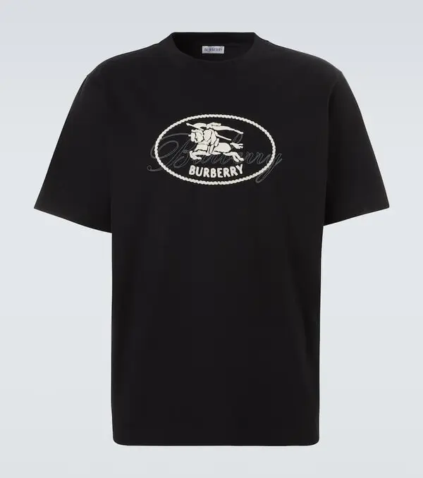 Burberry Ryan Embroidered Cotton T-shirt