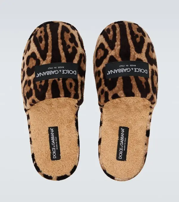 Dolce & Gabbana Leopard-print Slippers