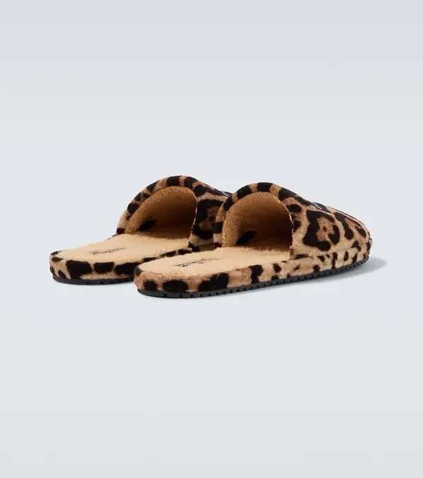 Dolce & Gabbana Leopard-print Slippers