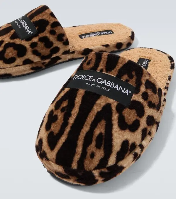 Dolce & Gabbana Leopard-print Slippers