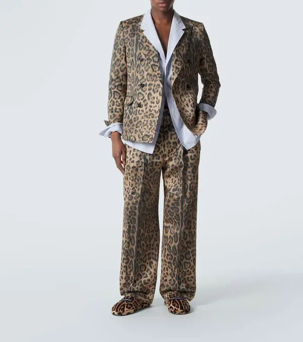 Dolce & Gabbana Leopard-print Slippers
