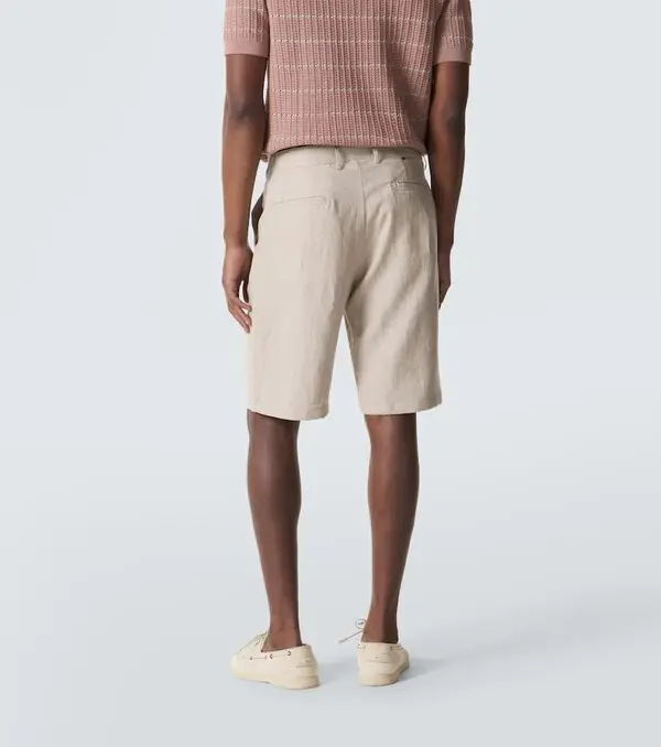 Canali Linen Bermuda Shorts