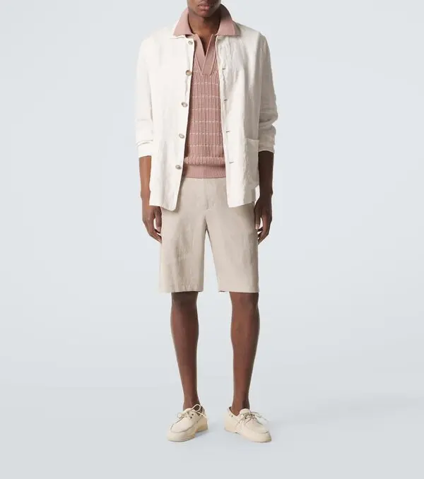 Canali Linen Bermuda Shorts