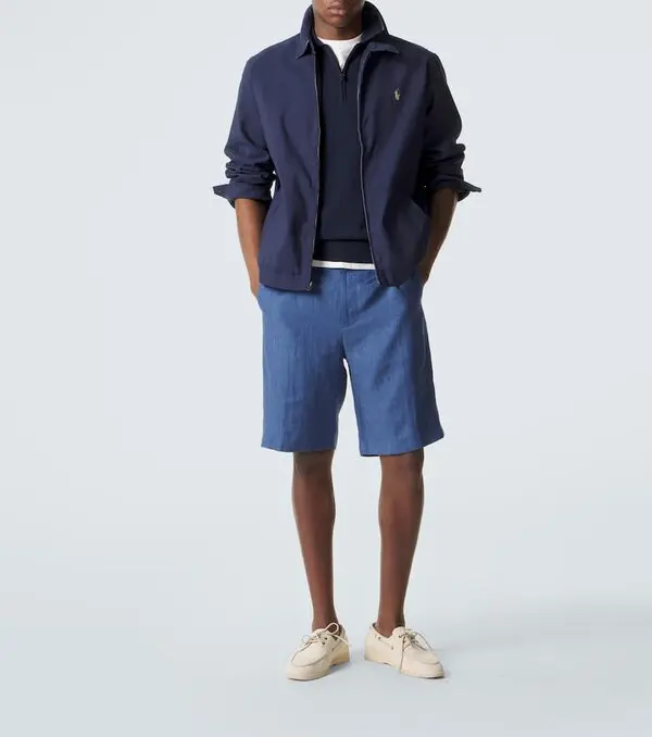 Canali Cotton Zip-up Polo Shirt