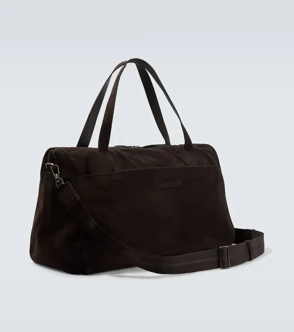 Zegna Leather Duffel Bag