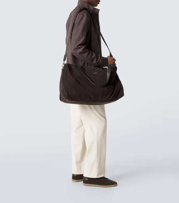 Zegna Leather Duffel Bag