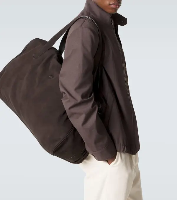 Zegna Leather Duffel Bag
