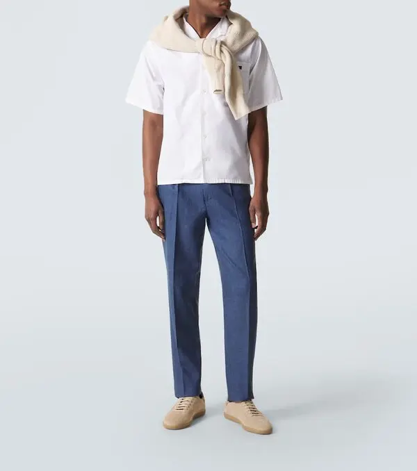 Zegna Slim Linen Trousers