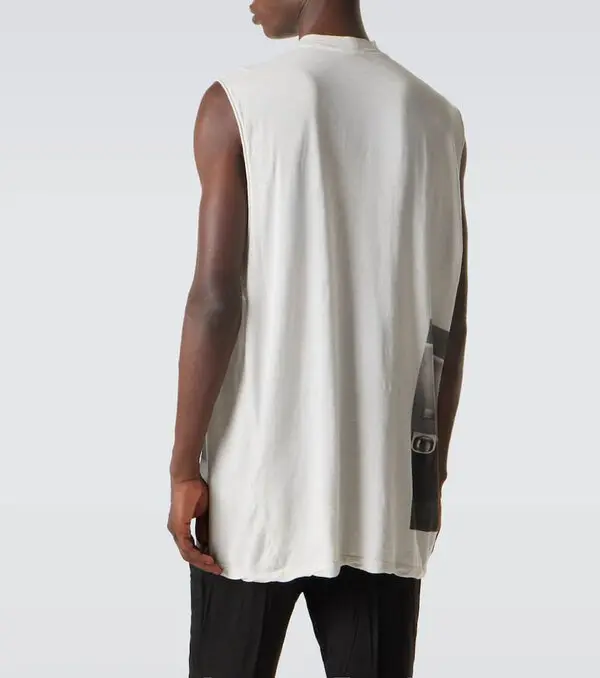Rick Owens Jumbo Printed Cotton Jersey Tank Top