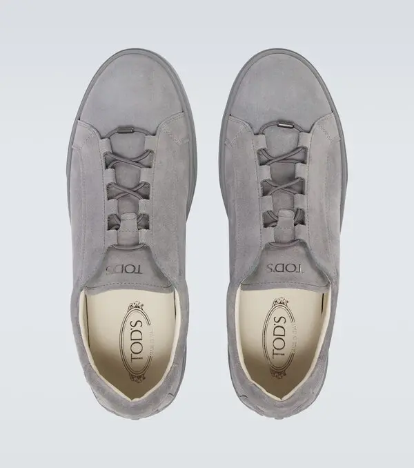 TOD'S Lace-up Suede Sneakers - Grey