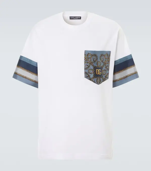 Dolce & Gabbana Printed Cotton And Silk T-shirt