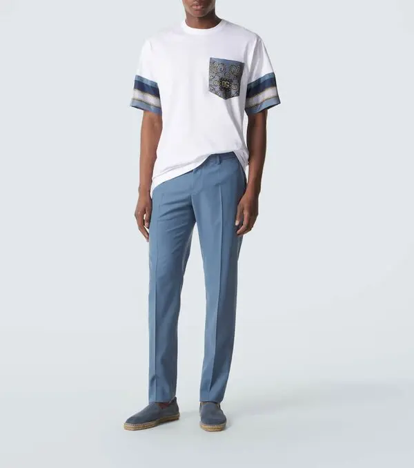 Dolce & Gabbana Printed Cotton And Silk T-shirt