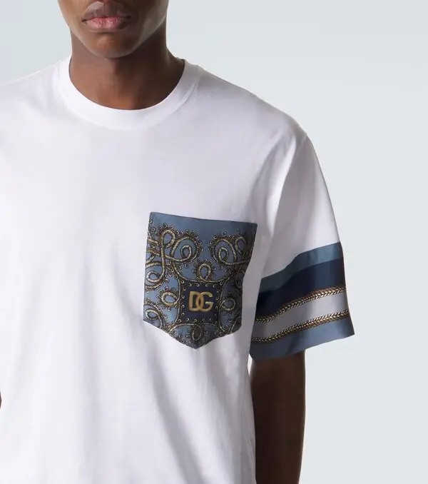 Dolce & Gabbana Printed Cotton And Silk T-shirt