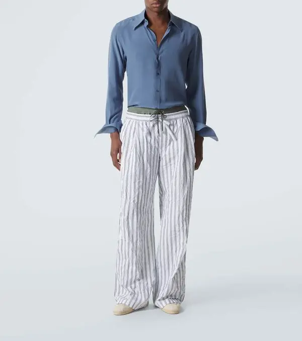 Dolce & Gabbana Silk Crepe De Chine Shirt - Blue