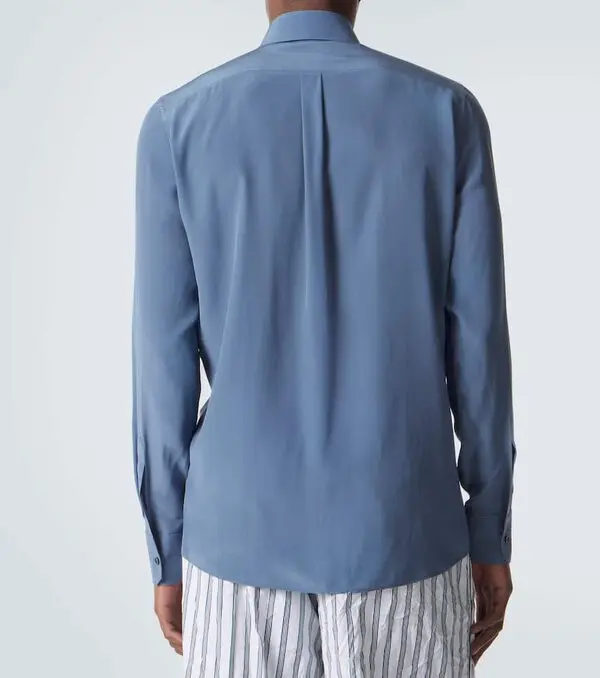 Dolce & Gabbana Silk Crepe De Chine Shirt - Blue