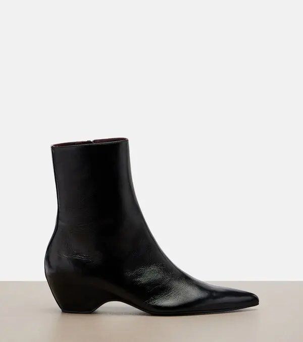 Khaite Leather Ankle Boots