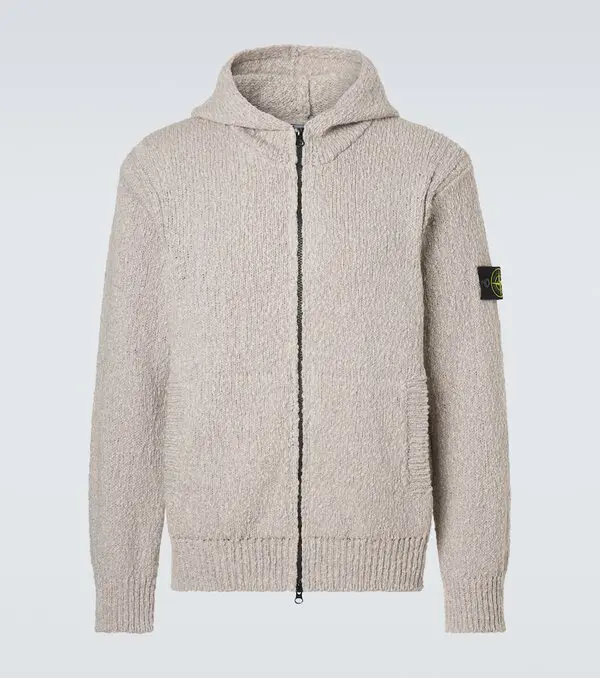 Stone Island Compass Cotton Zip-up Hoodie