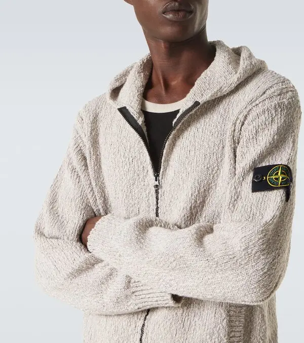 Stone Island Compass Cotton Zip-up Hoodie