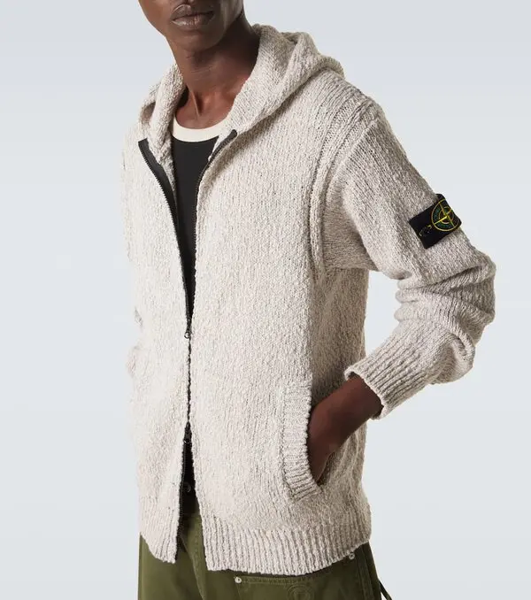 Stone Island Compass Cotton Zip-up Hoodie