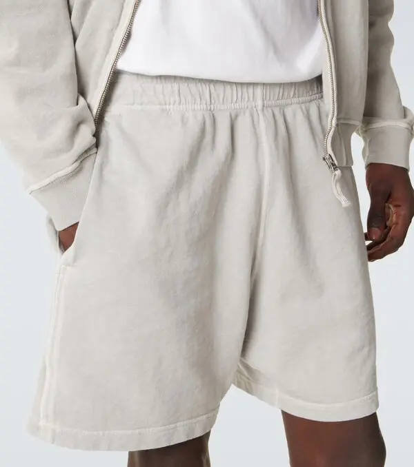 Stone Island Compass Cotton Fleece Shorts - Grey