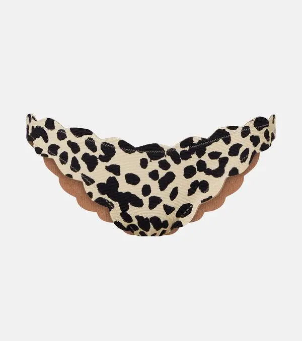 Marysia Antibes Scalloped Bikini Bottoms - Brown