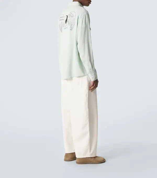 Visvim Four Corners Printed Canvas Shirt - Green