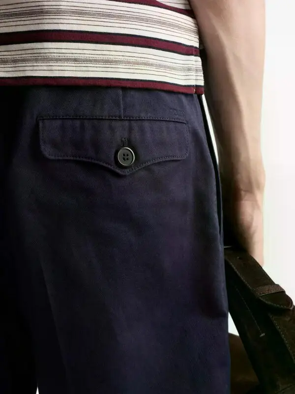 Prada Cotton Bermudas With Distressed Finish - Blue