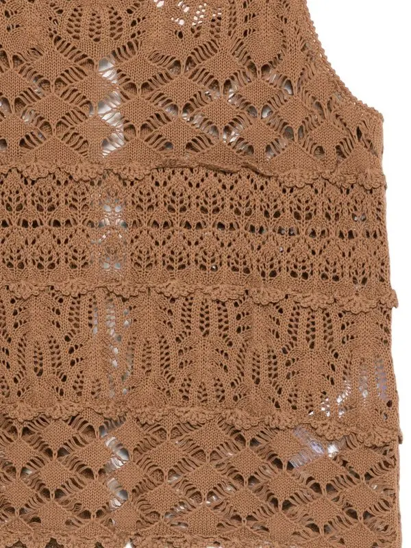 SEMICOUTURE Shelley Cotton Tank Top - Beige