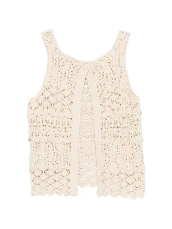 SEMICOUTURE Shelley Cotton Tank Top - White