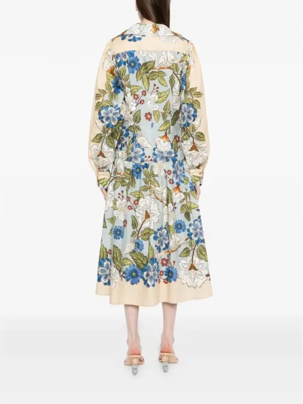 Farm Rio Garden Print Dress - Sky Blue