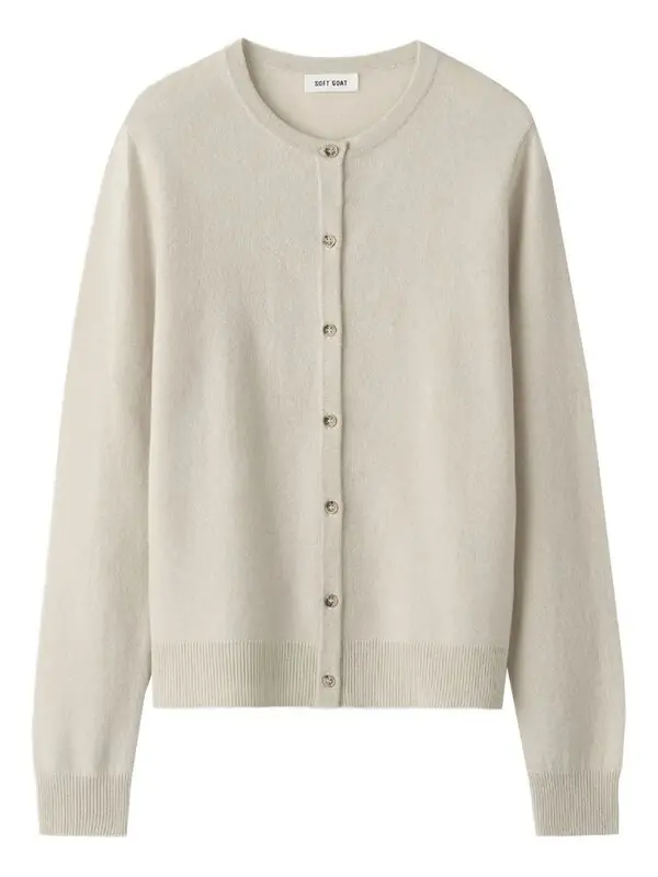 Soft Goat Cashmere Cardigan - Beige