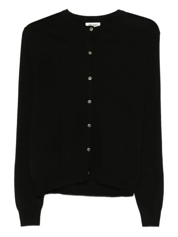 Soft Goat Cashmere Cardigan - Black