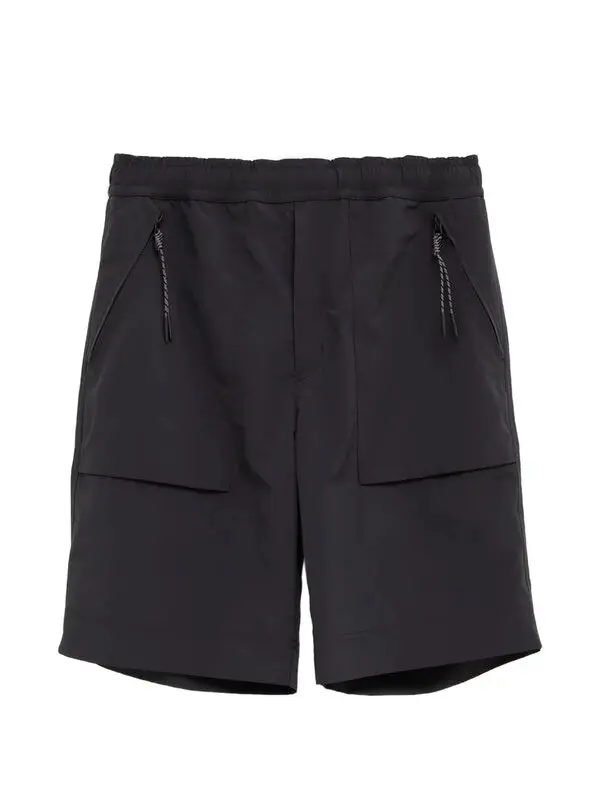 Moncler Technical Froissé Bermuda Shorts - Black