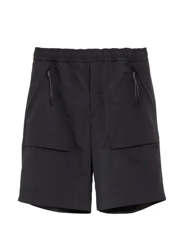 Moncler Technical Froissé Bermuda Shorts - Black