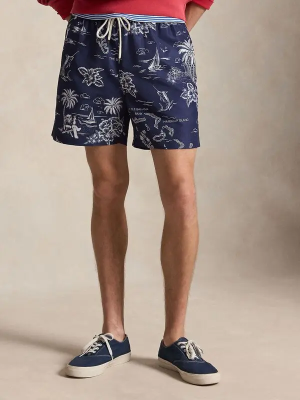 Polo Ralph Lauren Traveler Polo Bear Swim Boxer - Blue