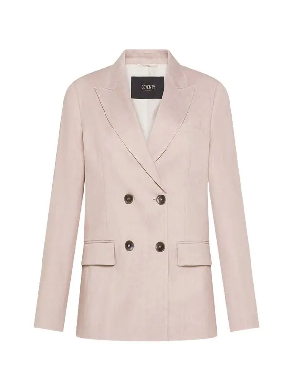 Seventy Double-breasted Blazer With Peak Lapel - Pink