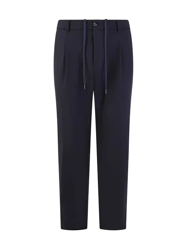 BE ABLE Pleated Drawstring Trousers - Blue