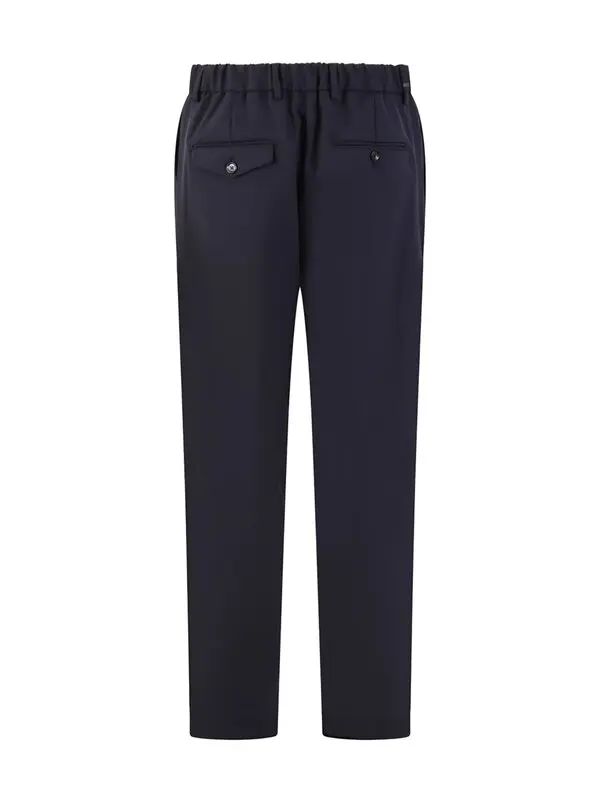 BE ABLE Pleated Drawstring Trousers - Blue