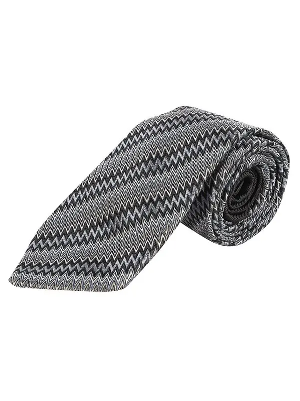 Missoni Printed Neck Tie - Black