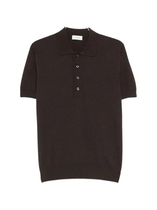 PAOLO PECORA Cotton Polo Shirt - Brown