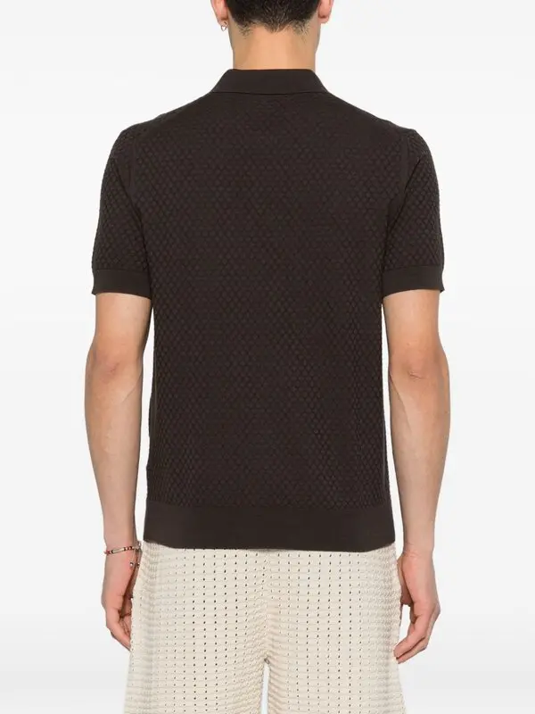 PAOLO PECORA Cotton Polo Shirt - Brown
