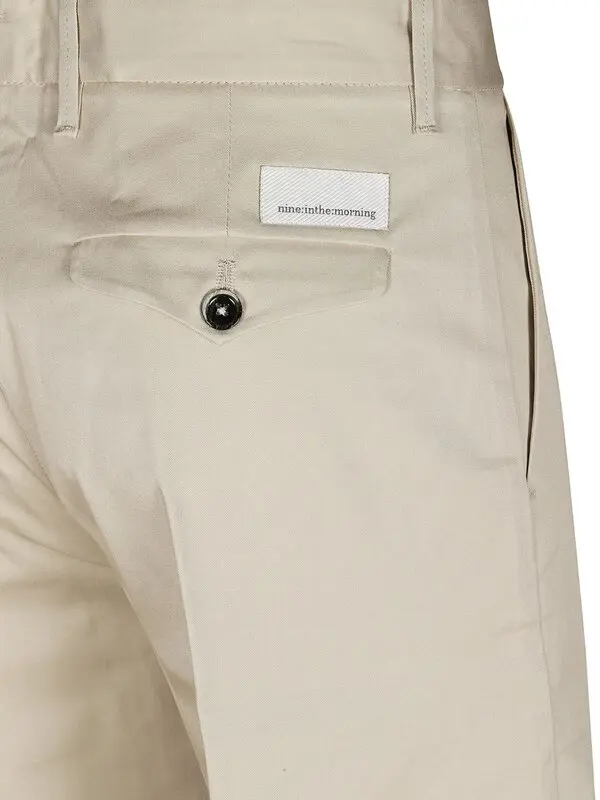 NINE:INTHE:MORNING Trousers With Logo - Beige