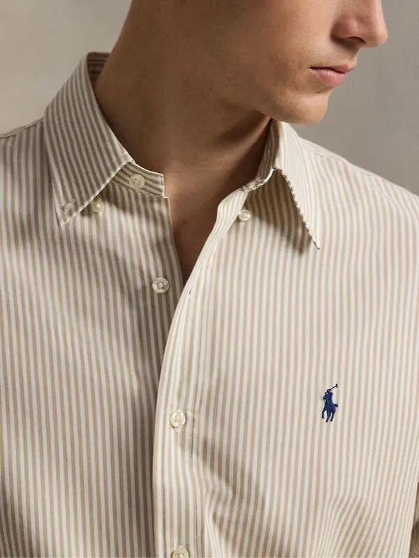 Polo Ralph Lauren Custom Fit Striped Shirt - Beige
