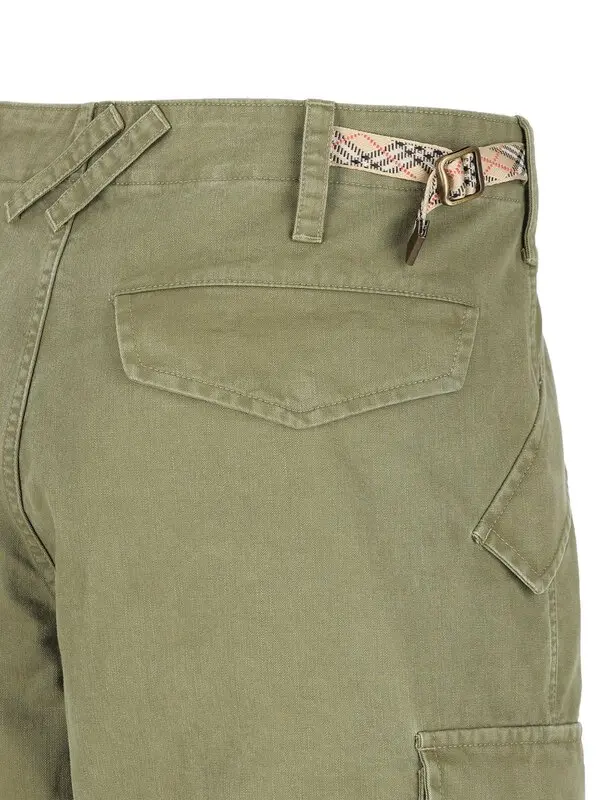 Burberry Cotton Cargo Trousers - Green