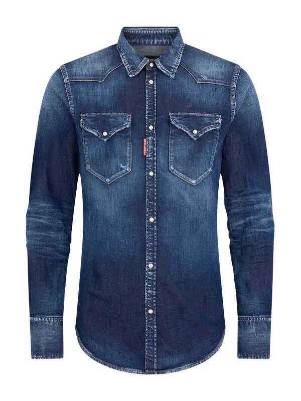Dsquared2 Pefecto Wash Classic Shirt - Blue