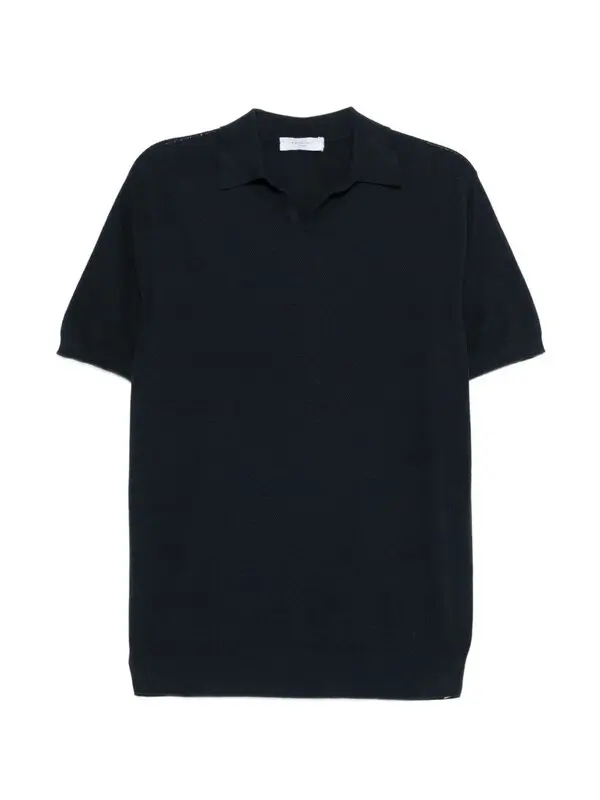 Boglioli Short-sleeved Polo Shirt - Blue