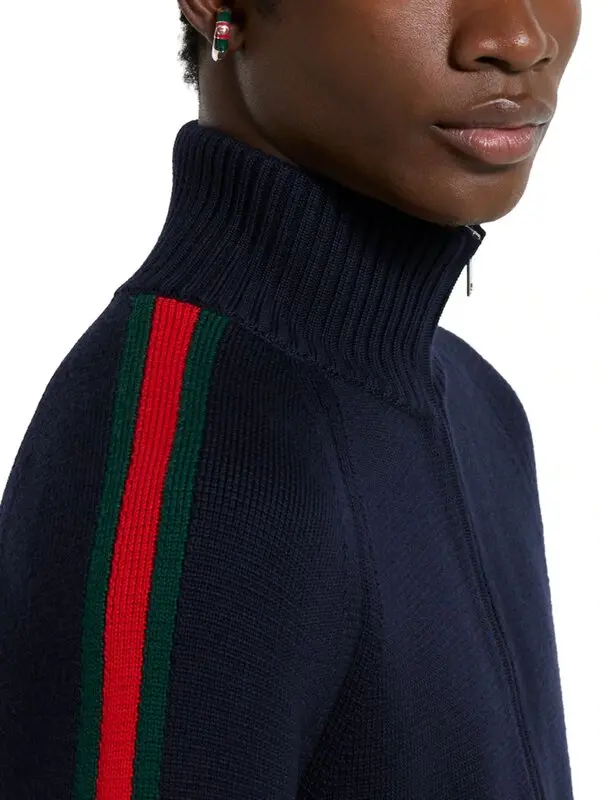 Gucci Wool Zip-up Jacket - Blue